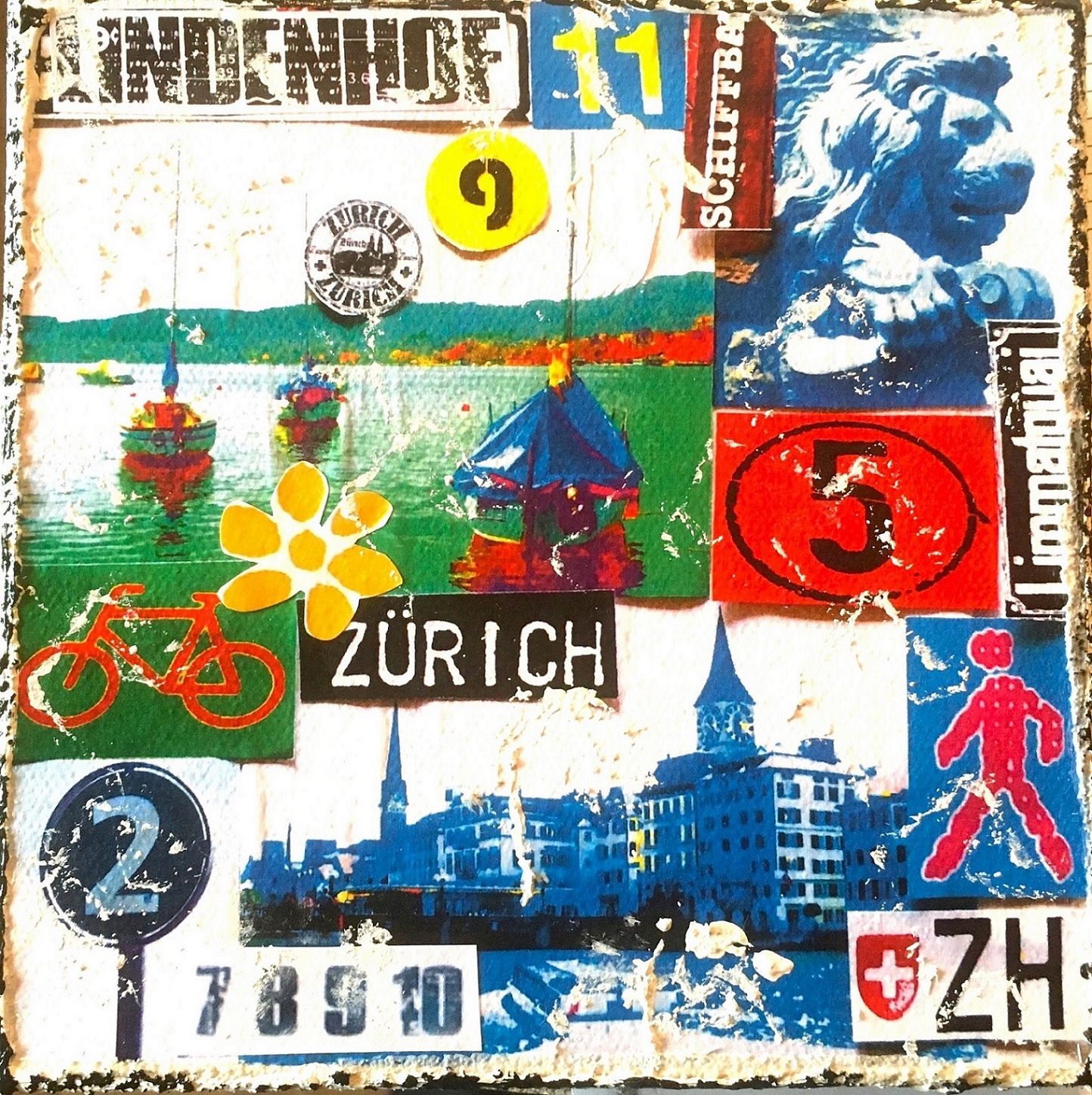 Zürich Collage 1282 (Marion Duschletta) - KUNSTWARENHAUS ZUERICH - günstige, moderne Kunst ...