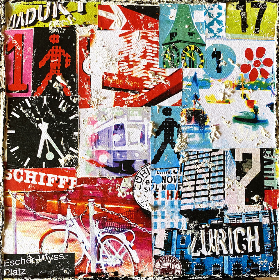 Zürich Collage 1407 (Marion Duschletta) - KUNSTWARENHAUS ZUERICH - buy or rent affordable ...